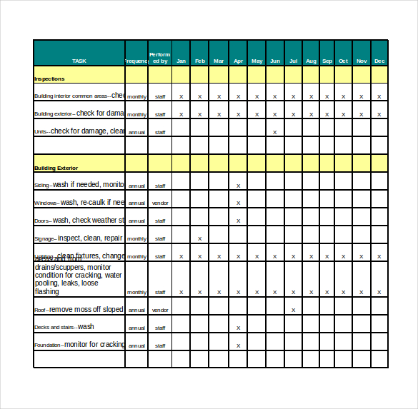 32 Maintenance Checklist Templates Word PDF Google Docs