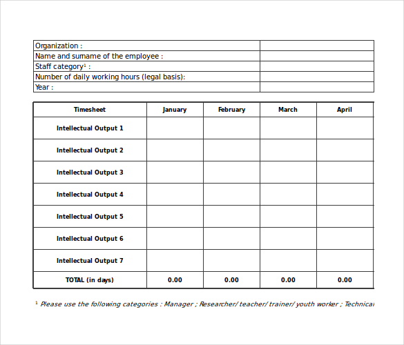 12+ Legal and Lawyer Timesheet Templates – PDF, Word, Excel