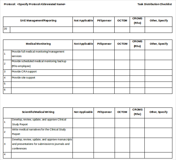 Task Checklist Template 7 Free Word Excel PDF Documents Download 