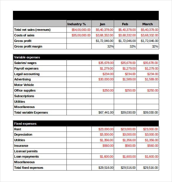 Income Statement Template 25 Free Word Excel PDF Documents Download Income Statement Template 25 Free Word Excel PDF Documents Download