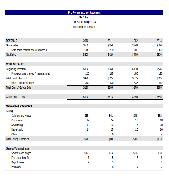 Income Statement Template - 25+ Free Word, Excel, PDF Documents Download