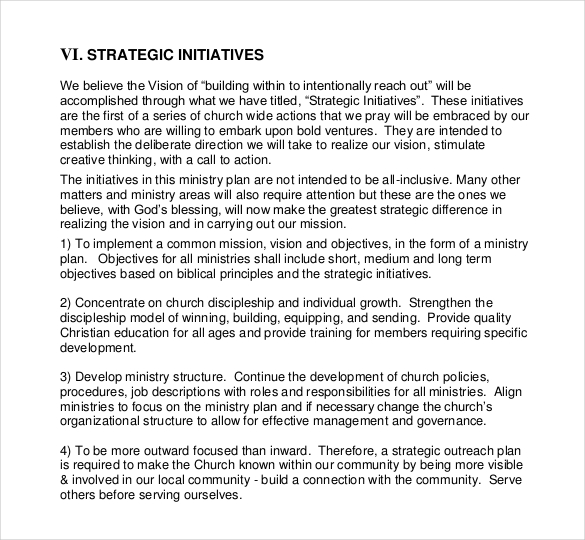 11+ Church Strategic Plans - DOC, PDF