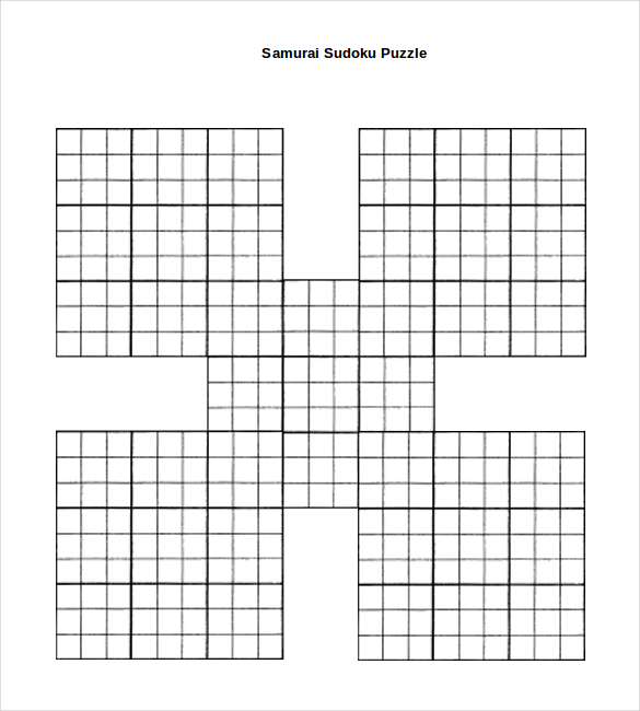 Prinable Sudoku Templates 15 Free Word PDF Documents Download