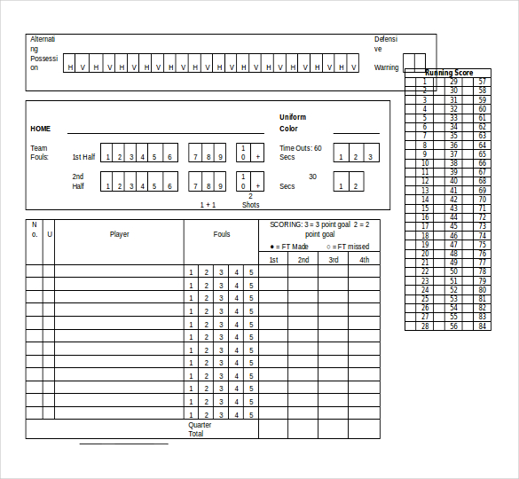 11+ Free Download Scoreboard Templates in Microsoft Word Format | Free ...
