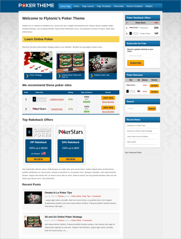 16+ Poker WordPress Themes & Templates