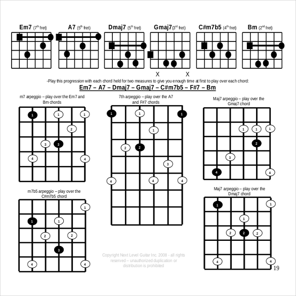 Guitar Chord Chart Templates – 12+ Free Word, PDF Documents Download