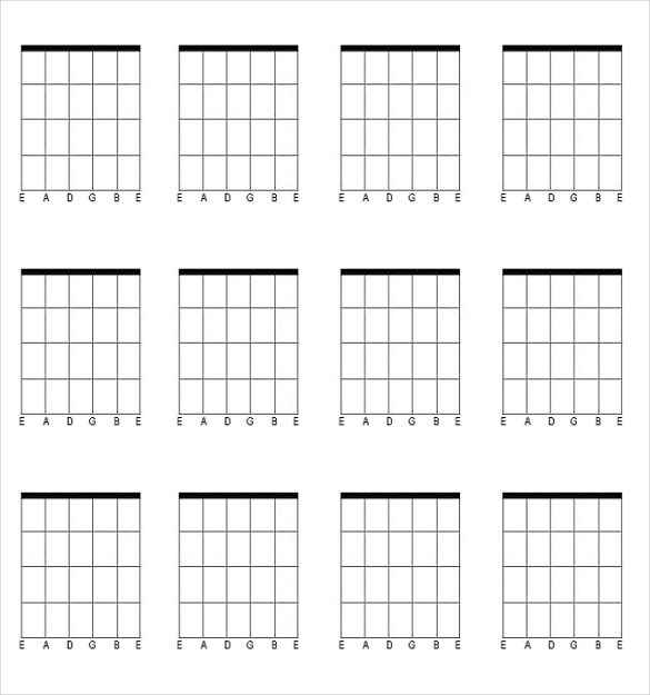 Guitar Tab Blank Template