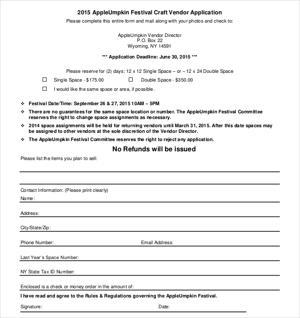 Vendor Application Template – 10+ Free Word, PDF Documents Download