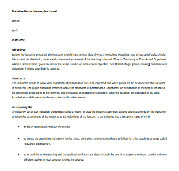 18+ Microsoft Word Lesson Plan Templates