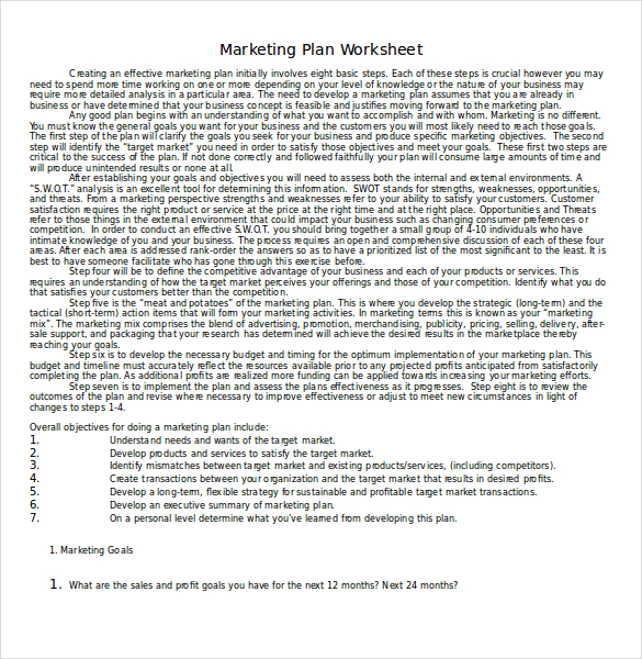 33+ Microsoft Word Marketing Plan Templates