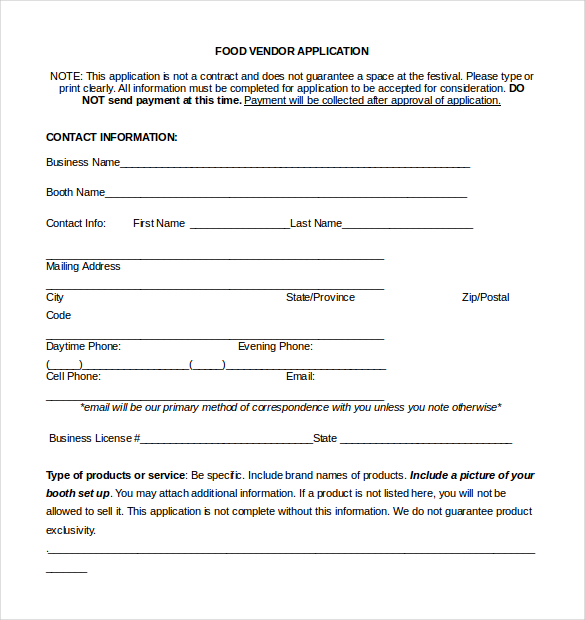 10+ Vendor Application Templates – Free Sample, Example, Format Download!
