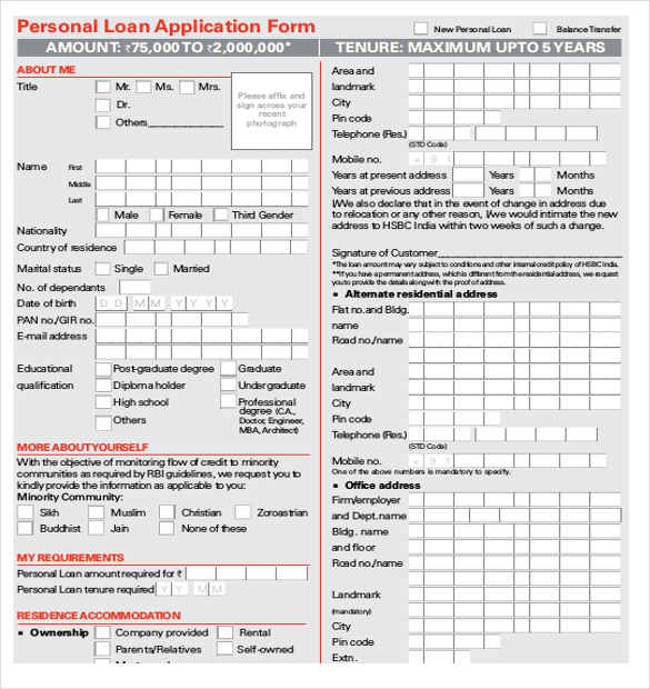 10+ Loan Application Templates - PDF, DOC