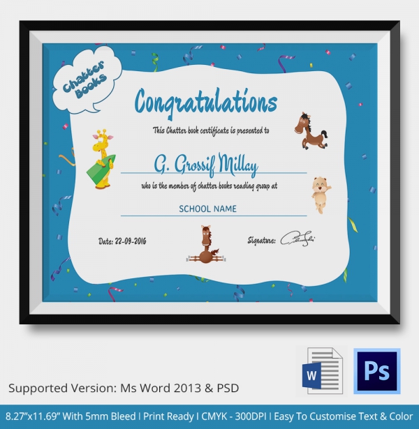 Congratulations Certificate Template - 10+ Word, PSD, Documents Download