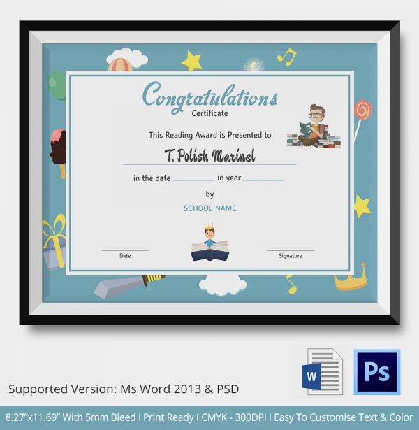 Congratulations Certificate Template - 10+ Word, PSD, Documents Download