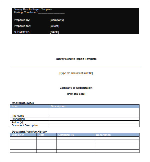7+ Survey Report Templates in Google Docs | MS Word | Pages | Free ...
