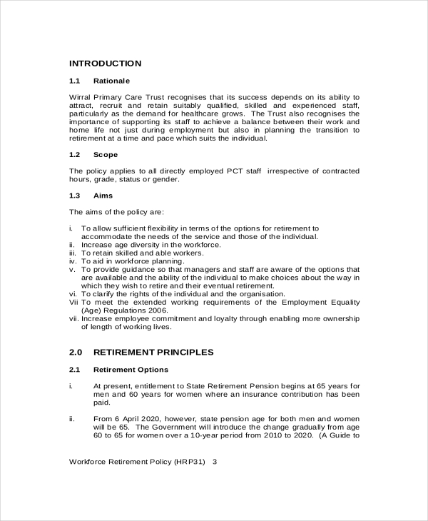 HR Policy Template 20 Free Word Excel PDF Documents Download