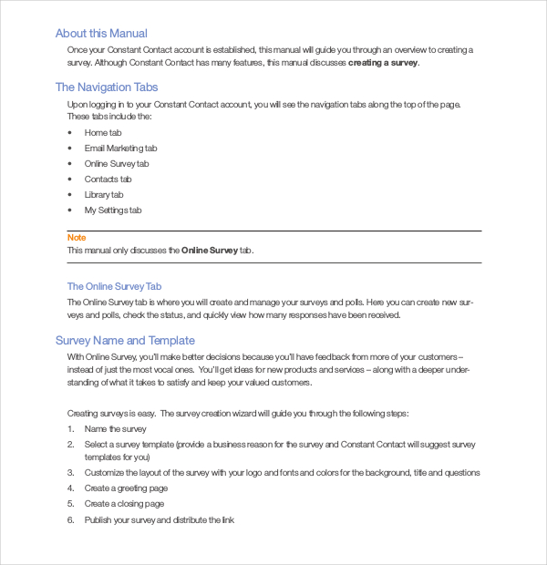 Email Survey Template – 7+ Free Word, PDF Documents Download