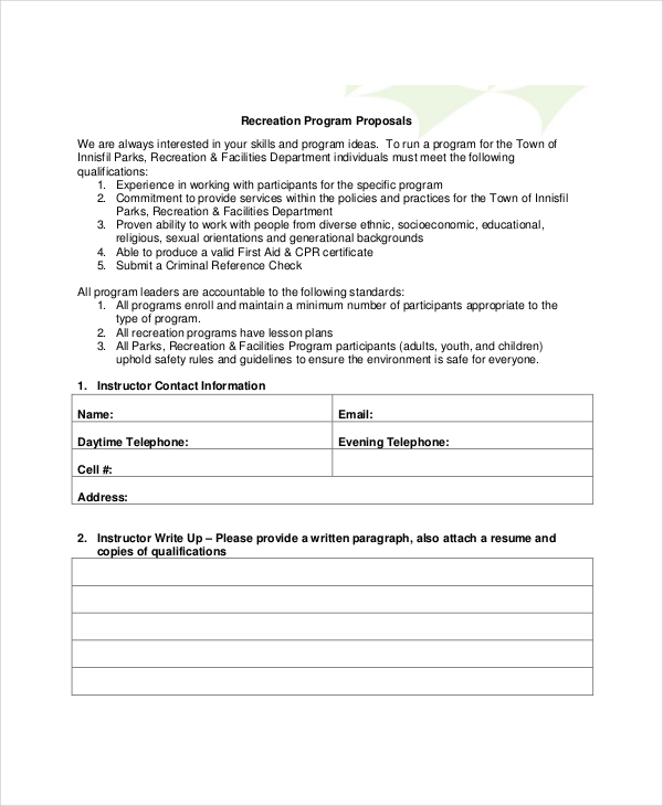 Program Proposal Template 14 Free Word PDF Documents Download