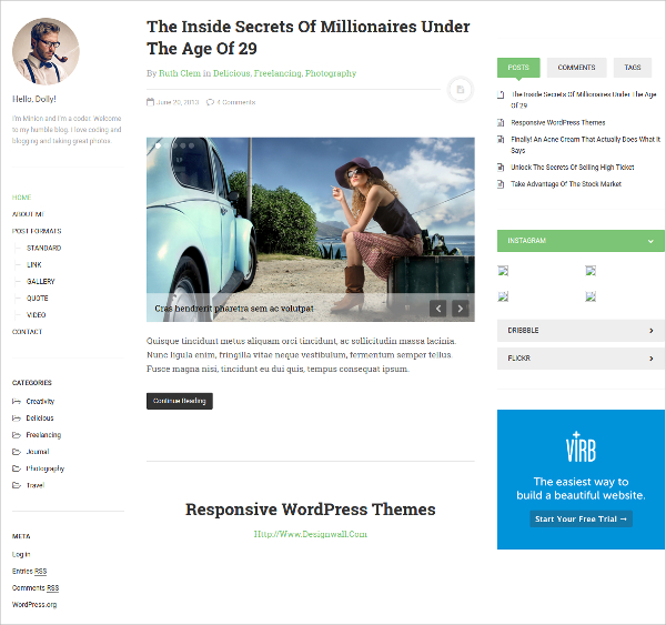 23+ Free WordPress Blog Themes & Templates