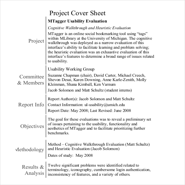 11 Cover Sheet Templates PDF 11 Cover Sheet Templates PDF