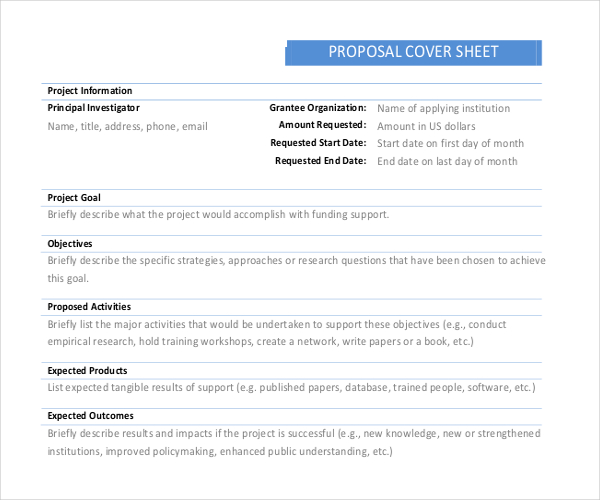 11+ Cover Sheet Templates - PDF