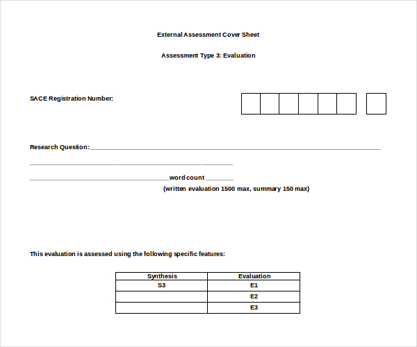 11+ Cover Sheet Templates - PDF