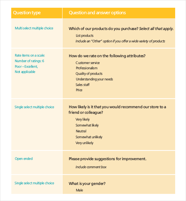14+ Customer Survey Templates – DOC, PDF