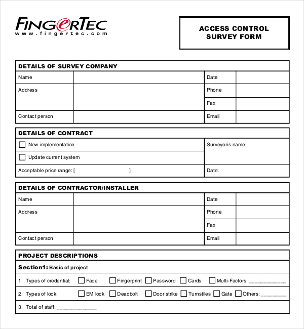 12+ Site Survey Templates – PDF, Word