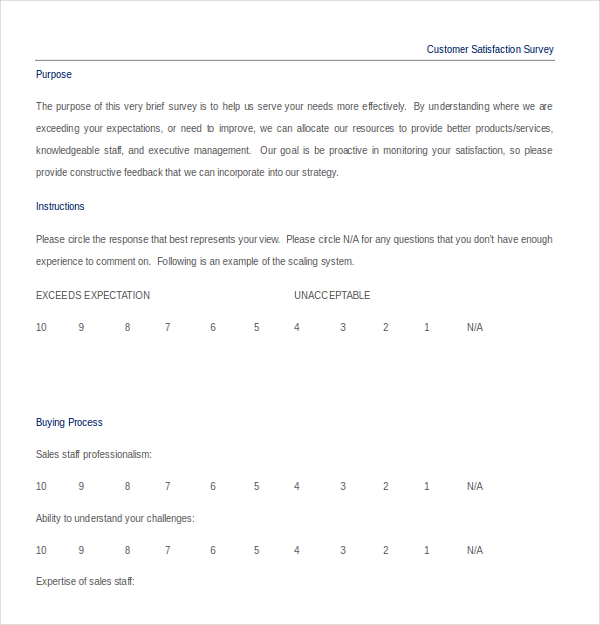 16+ Customer Satisfaction Survey Templates – Free Word, PDF Format Download