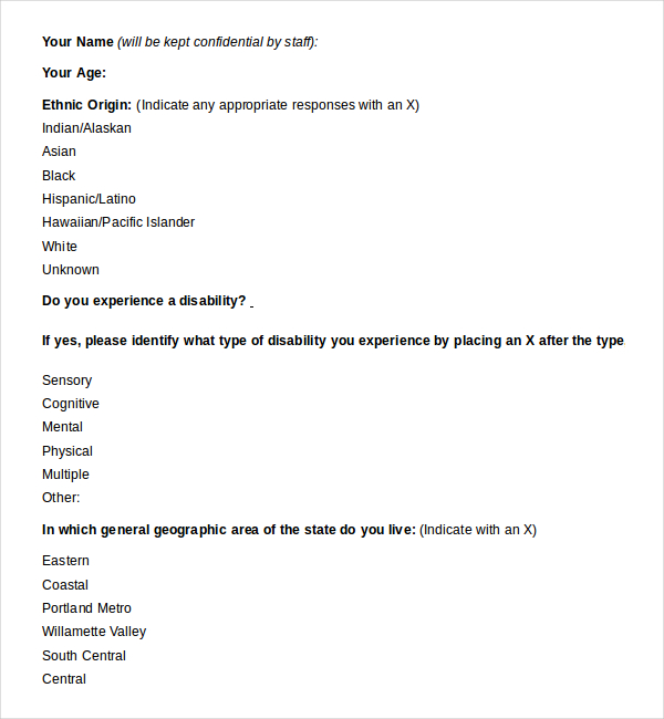 10+ Demographic Survey Templates – PDF, Word, Excel