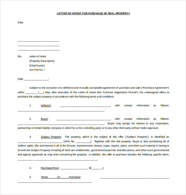 24+ Letter of Intent Template - Free Sample, Example, Format