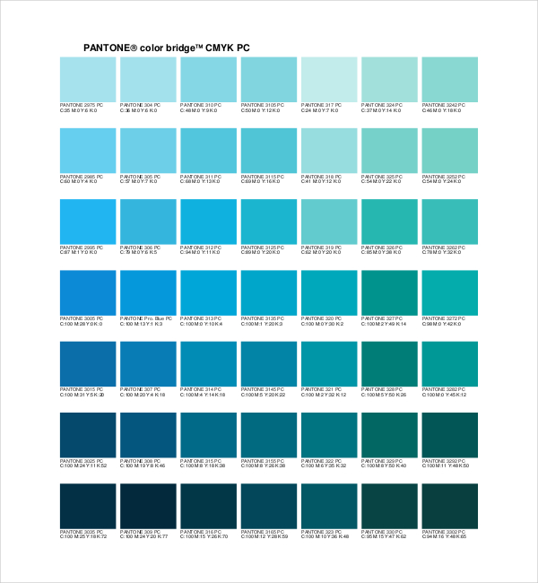 9+ Pantone Color Chart Templates - Free Sample, Example, Format