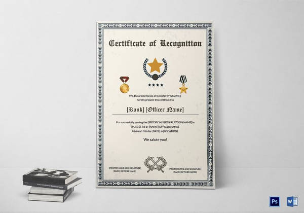 Certificate of Service Template - 15+ Word, PDF, PSD, AI, InDesign ...