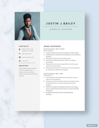 Chemical Engineer Resume Template - 9+ Word, PDF Documents Download