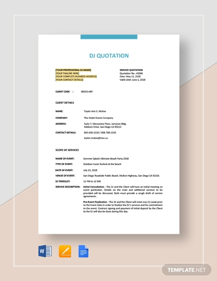 57+ Quotation Templates - PDF, DOC, Excel | Free & Premium Templates