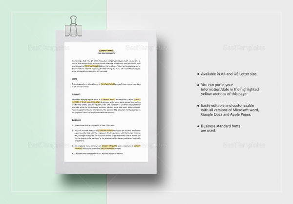 HR Policy Template - 20+ Free Word, Excel, PDF Documents Download