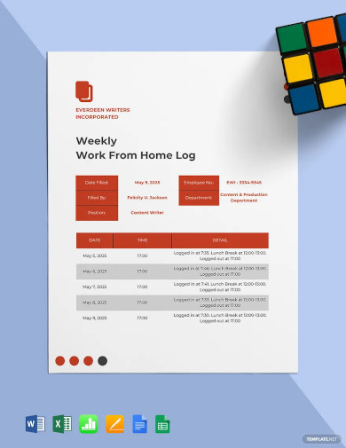 Work Log Template - 20+ Free Word, Excel, PDF Documents Download!