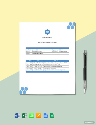 Work Log Template - 20+ Free Word, Excel, PDF Documents Download!
