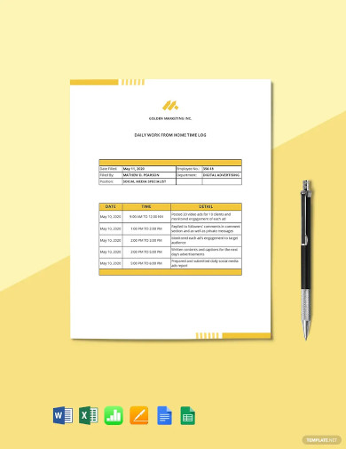 Work Log Template - 20+ Free Word, Excel, PDF Documents Download!