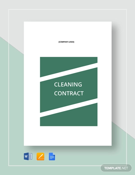 21 Cleaning Contract Templates Word PDF Apple Pages Google Docs