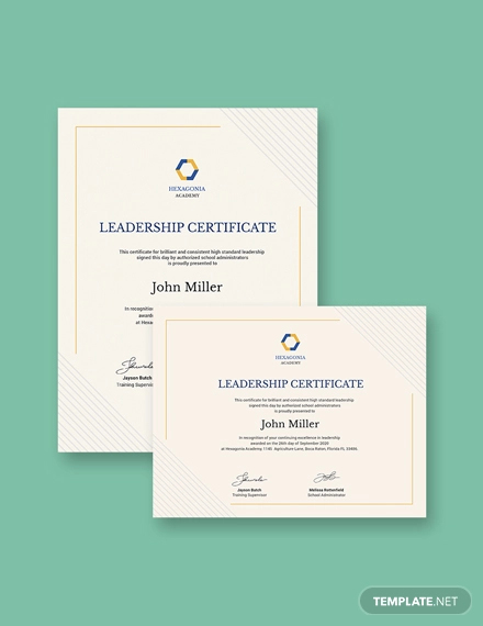 Leadership Certificate Template - 11+ Word, PDF, PSD Format Download