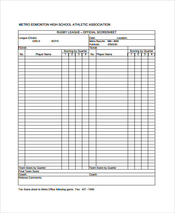 12+ Scoreboard Templates - Free Sample, Example, Format