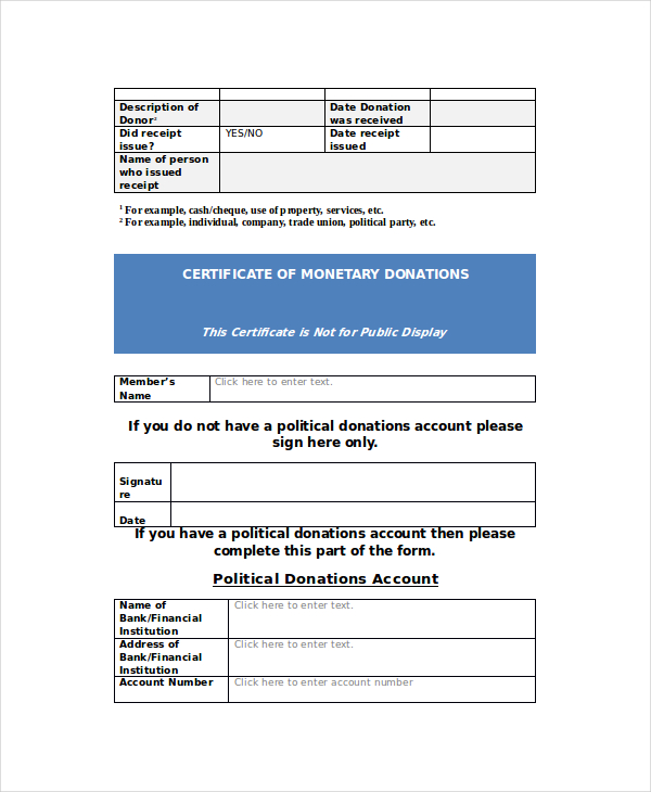Donation Certificate Template - 7+ Word, PDF, AI, InDesign Documents ...