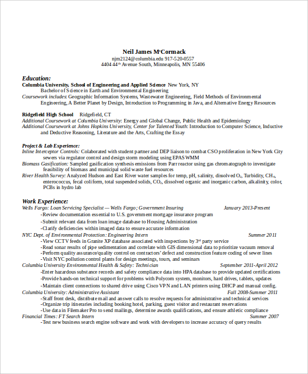Autocad Resume Template - 8+ Free Word, PDF Document Downloads