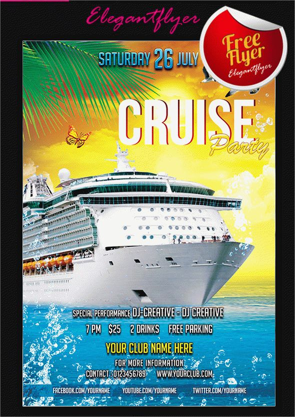 18+ Cruise Flyers - PSD, AI, Word, EPS Vector