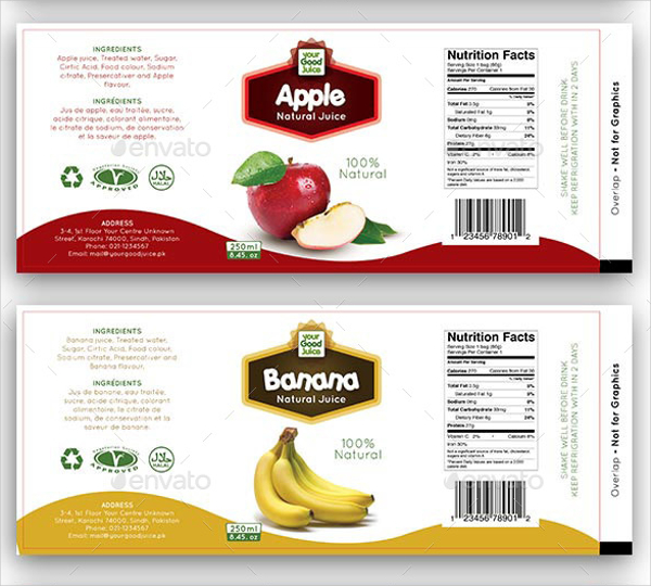 Bottle Label Template Photoshop Collection