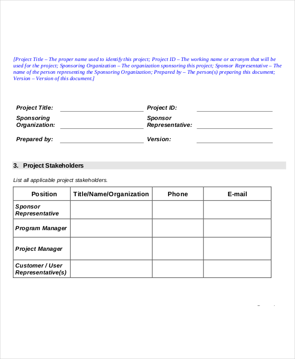 8+ Project Charter Templates - Free PDF, Word Documents Download