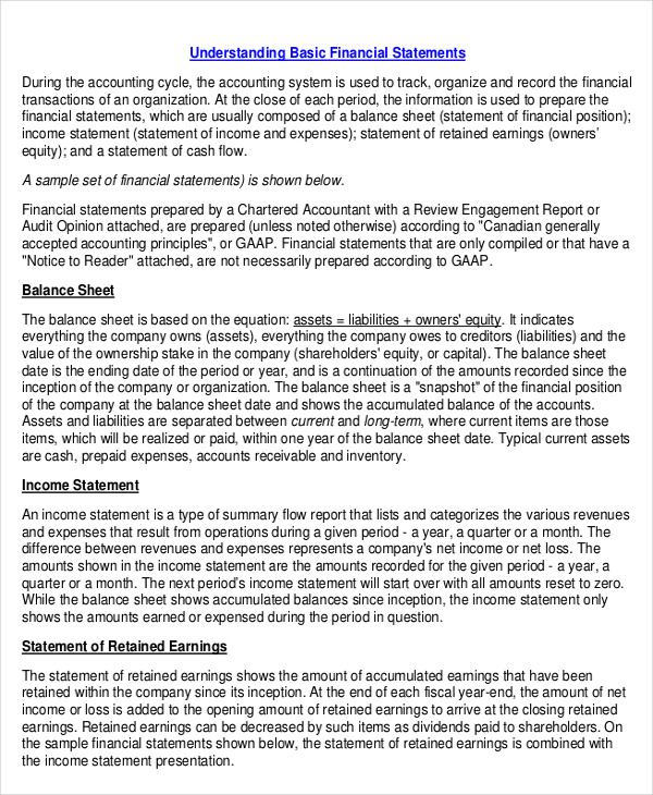 11+ Statement Templates - Free Word, PDF Documents Download