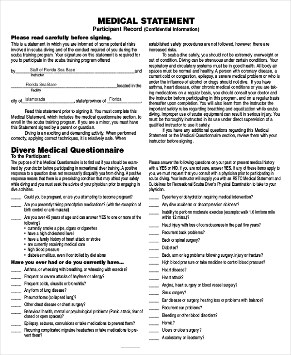 11+ Statement Templates - Free Word, PDF Documents Download