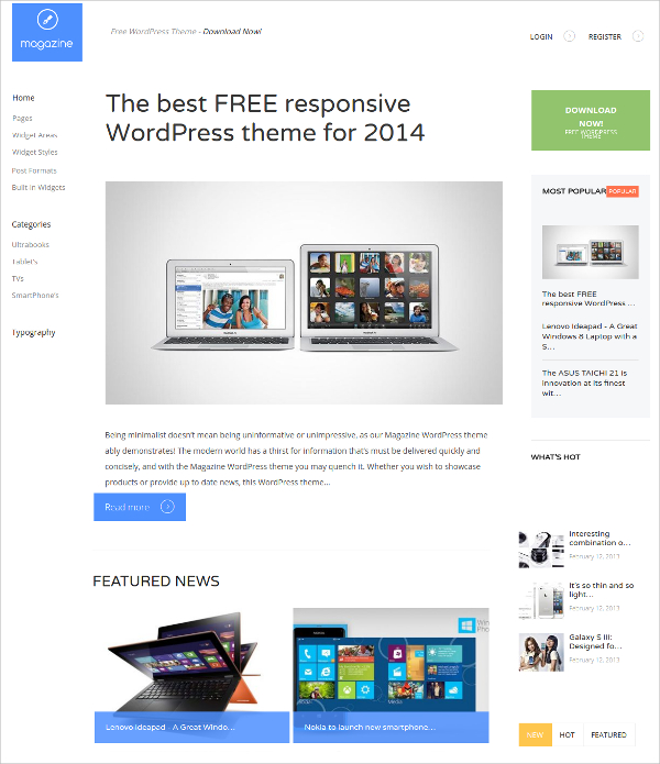 18+ Free News & Magazines WordPress Themes & Templates